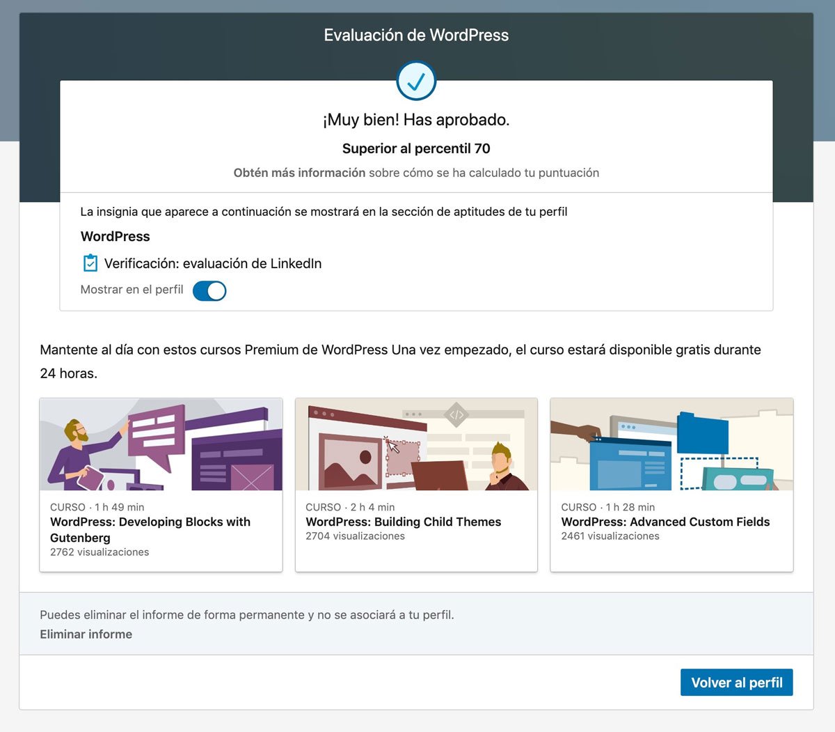 Exámenes en Linkedin. Test de aptitudes • 3ymedia